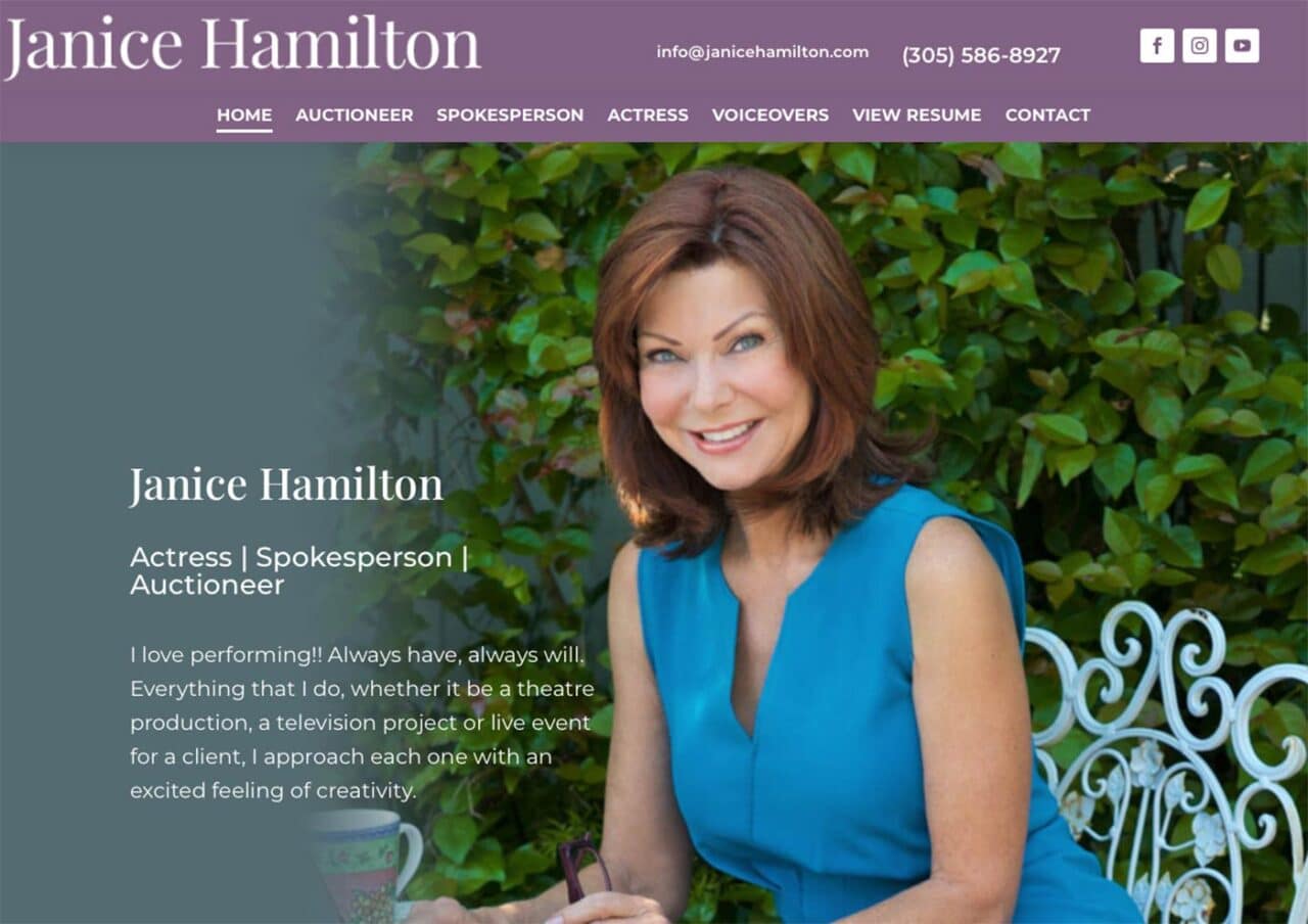 Actress Janice Hamilton | Clifton Design Group